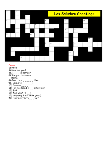 Los Saludos - Spanish Greetings & Conversation | Teaching Resources