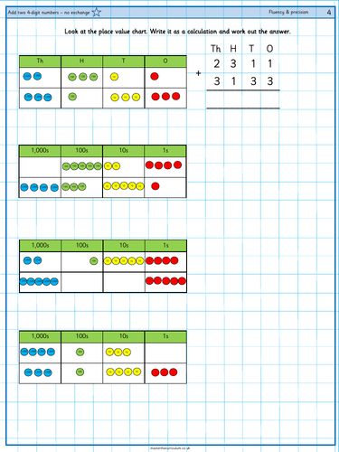 Year 4- Week 1 - Addition and Subtraction Differentiated Worksheets ...