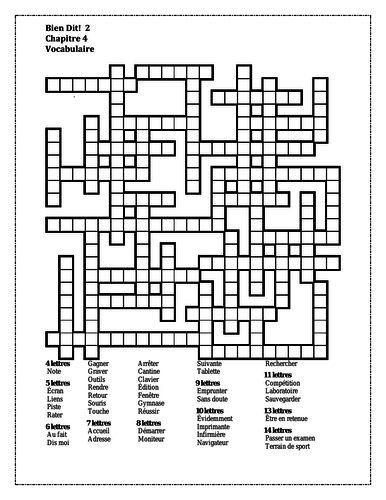 Bien Dit 2 Chapitre 4 Kriss Kross | Teaching Resources