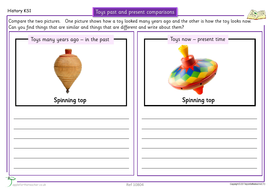 Toys Past and Present Year 1 History - All About Toys (Full Lesson ...