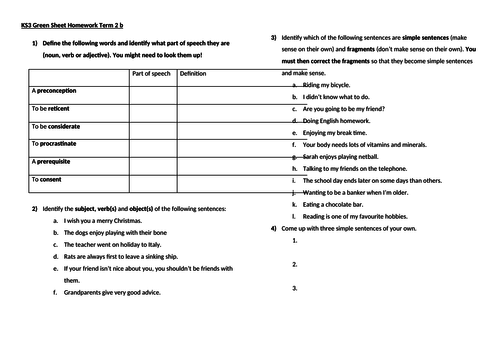 Grammar worksheets | Teaching Resources