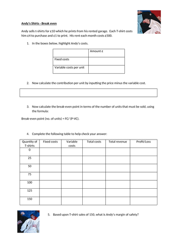 GCSE Business 9-1 Edexcel Scheme of Learning. Theme 1: 1.3 Putting a ...