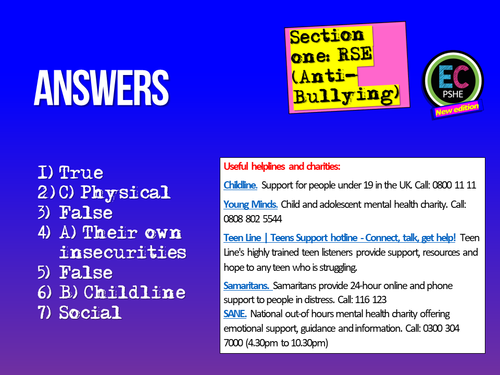 RSE PSHE Assessment | Teaching Resources