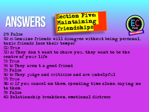 RSE PSHE Assessment | Teaching Resources