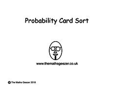 Probability Card Sort | Teaching Resources