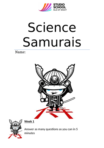 Science Samurai Starters Booklet and Powerpoint | Teaching Resources