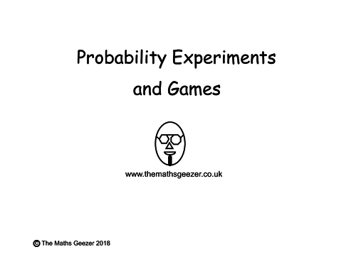 Probability Experiments and Games | Teaching Resources