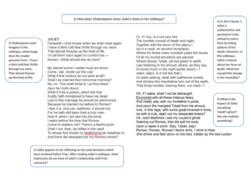 Romeo and Juliet - 68 slides from act 5. | Teaching Resources
