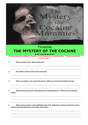 The Mystery of the Cocaine Mummies | Teaching Resources
