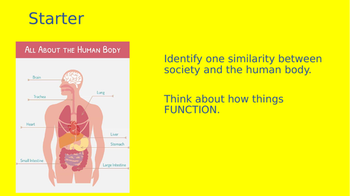 Intro to Functionalism NEW SPEC AQA GCSE SOCIOLOGY | Teaching Resources