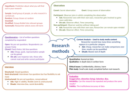 GCSE SOCIOLOGY RESEARCH METHODS REVISION | Teaching Resources