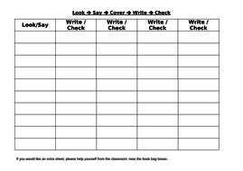 Spelling practice - Look Say Cover Write Check | Teaching Resources