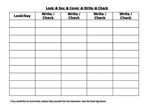 Spelling practice - Look Say Cover Write Check | Teaching Resources Spelling practice - Look Say Cover Write Check | Teaching Resources