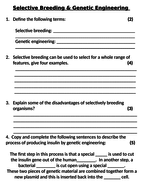New Aqa Gcse Trilogy 2016 Biology Selective Breeding Genetic