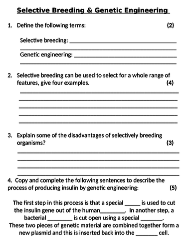 NEW AQA GCSE Trilogy (2016) Biology - Selective Breeding & Genetic ...