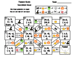 Finding Slope Game: Halloween Math Maze | Teaching Resources