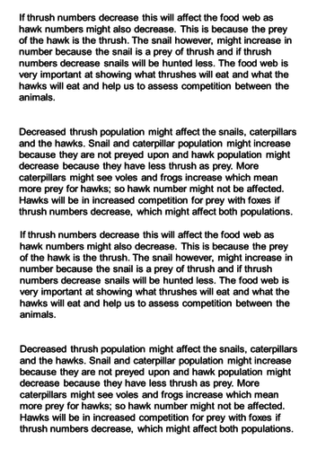 Disruption to Food Chains and Webs | Teaching Resources