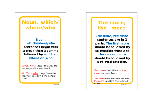 Alan Peat Sentence structures | Teaching Resources
