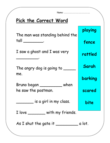 Choose the word - 2 worksheets | Teaching Resources