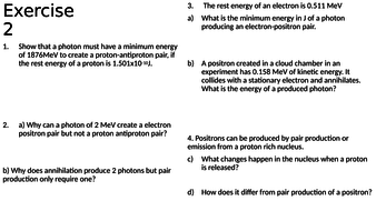 A Level Physics Matter and Radiation 3 : Particles and Antiparticles ...