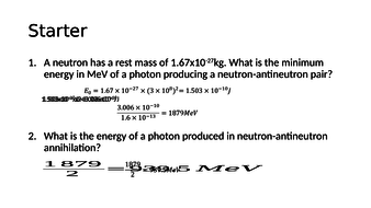 A Level Physics Matter and Radiation 4 : Particle Interactions by ...