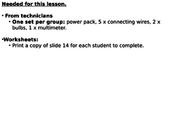 Electricity: Series and Parallel Circuits Year 7 Lesson PowerPoint (KS3 ...