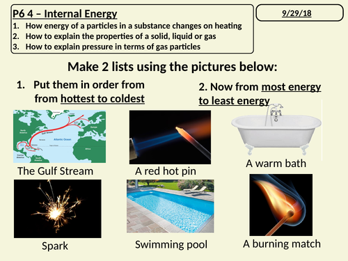 KS4 GCSE Physics AQA P6 4 Internal Energy PowerPoint | Teaching Resources KS4 GCSE Physics AQA P6 4 Internal Energy PowerPoint | Teaching Resources