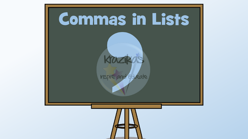 Commas in Lists | Teaching Resources