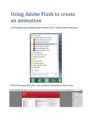 Adobe Flash Guide | Teaching Resources