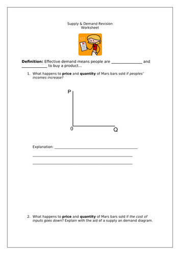 Economics Supply and Demand Review Lesson | Teaching Resources
