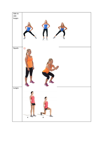 LOWER BODY 6 WEEK PLAN WITH EXERCISES | Teaching Resources
