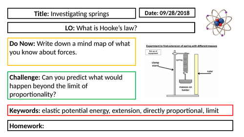AQA GCSE Physics New Specification - P5 Investigating springs ... AQA GCSE Physics New Specification - P5 Investigating springs ...