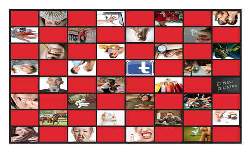 Bad Habits and Addictions Legal Size Photo Checkerboard Game | Teaching ...