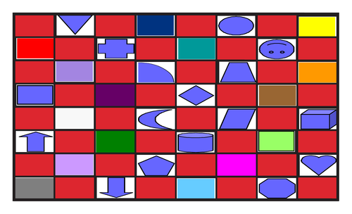 Colors and Shapes Legal Size Photo Checkerboard Game | Teaching Resources
