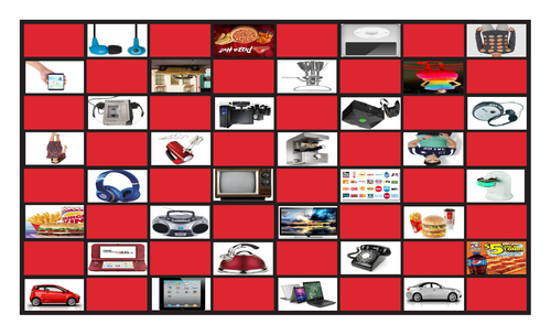 Consumer Decisions Legal Size Photo Checkerboard Game | Teaching Resources