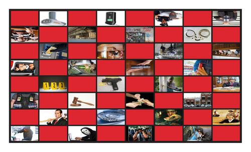 Crime, Law Enforcement, and Courts Legal Size Photo Checkerboard Game ...
