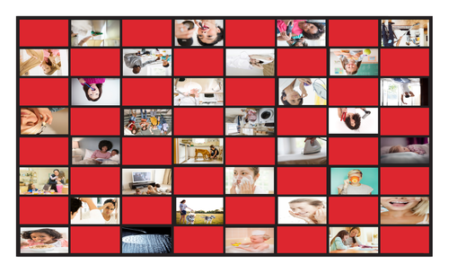 Daily Activities Legal Size Photo Checkerboard Game | Teaching Resources