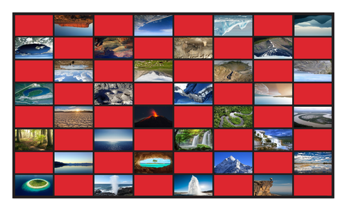 Geology and Planet Earth Legal Size Photo Checkerboard Game | Teaching ...