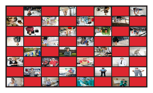Jobs and Professions Legal Size Photo Checkerboard Game | Teaching ...