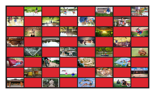 Park Things and Activities Legal Size Photo Checkerboard Game ...