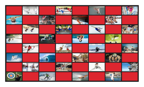 Sports and Exercise Legal Size Photo Checkerboard Game | Teaching Resources