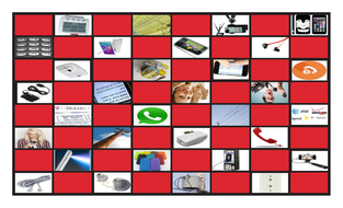Telephones Legal Size Photo Checkerboard Game | Teaching Resources