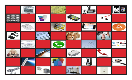 Telephones Legal Size Photo Checkerboard Game | Teaching Resources