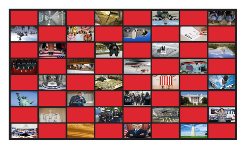 U. S. Government and Citizenship Legal Size Photo Checkerboard Game ...