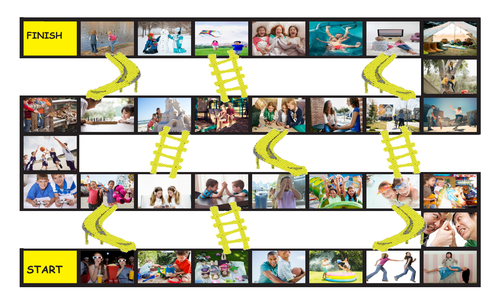 Friendship Activities Legal Size Photo Chutes and Ladders Game ...