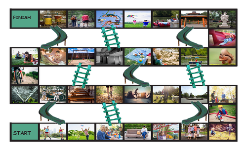 Park Things and Activities Legal Size Photo Chutes and Ladders Game ...