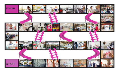 Places and Buildings Legal Size Photo Chutes and Ladders Game ...