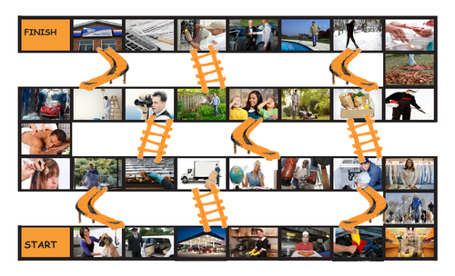 Running Errands-Having Things Done Legal Size Photo Chutes and Ladders ...