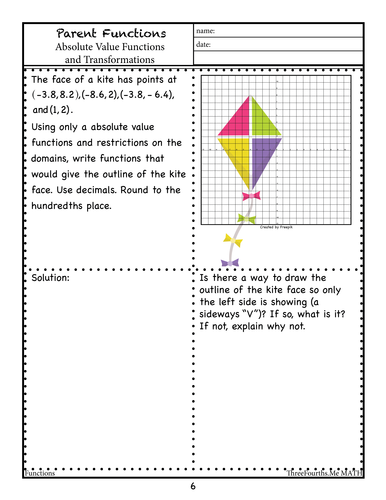 Absolute Value Transformations Worksheets Absolute Value Transformations Worksheets