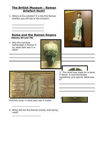 The British Museum - Roman Artefact Hunt activity booklet for trips ...